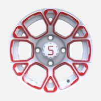 China Golf Cart 12 Inches Red/White Wheels Electrophoretic Coating with S Center Cap à venda
