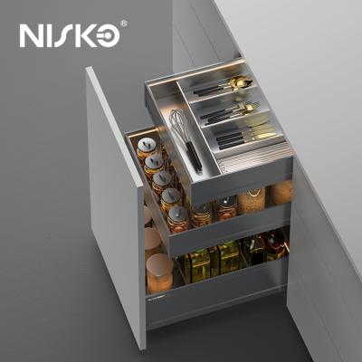 China Saca la cesta de la botella de condimento hecha de aluminio con suave deslizamiento cerrado en venta