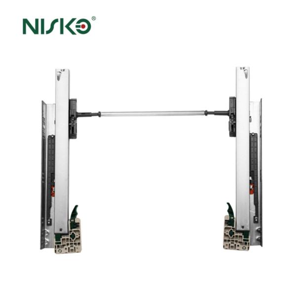 Quality Telescopic Concealed Drawer Runner Slide Push Open Zinc Plating for sale