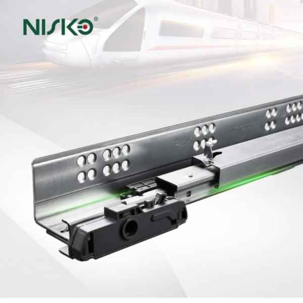 Quality Telescopic Concealed Drawer Runner Slide Push Open Zinc Plating for sale