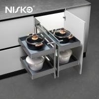 China Magic Corner Cabinet Pull-Out System 624×470×572mm with 360° Rotating Mechanism for Blind Corner Storage for sale