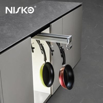 China Estante extraíble para ollas, organizador de sartenes deslizante, colgante para almacenamiento de cocina en venta