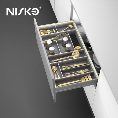 China Bandeja extraíble para cubiertos, utensilios, botellas, organizador, especiero, estante de almacenamiento en venta