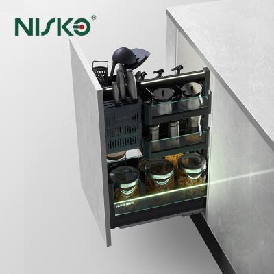 China Cesta extraíble multiusos para cajón, botellero de condimentos y especias para cocina en venta