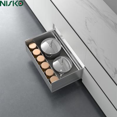 China Estantes extraíbles multiusos para cajones, especias, botellas de condimentos, solución de almacenamiento de cocina en venta