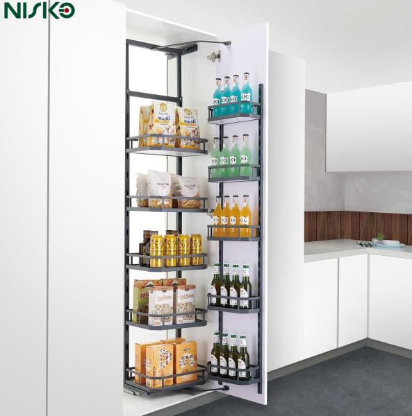 Quality Kitchen Pull Out Basket Pantry Tall Unit Soft Close With Adjustable Shelves for sale
