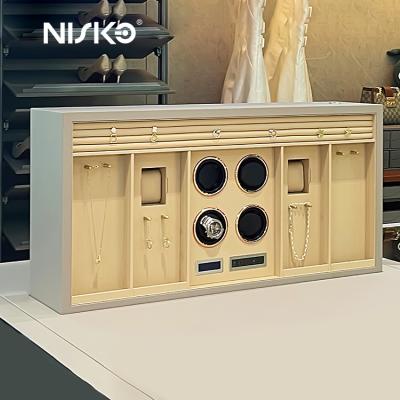 China PVC Leather Wardrobe Cabinet Closet Accessory Electric Lift Up Jewerly Box for sale