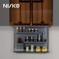 China Electronic Lift Pull Down Storage Rack with 220V Motorized System - 674mm to 974mm Width Options for Kitchen Cabinets for sale