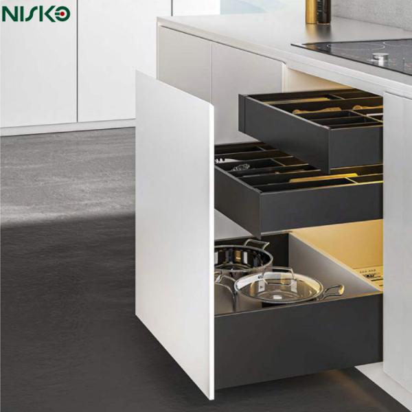 Quality Kitchen Metal Cabinet Slim Tandem Box Soft Closing 13mm for sale