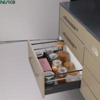 Quality Kitchen Cabinet Soft Close Slim Tandem Box Drawer Slide with Double Round Rod for sale