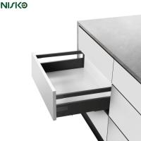 Quality Slide Cabinet Soft Closing Slim Tandem Box Drawer With Single Square Rod for sale