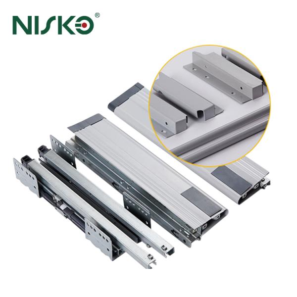 Quality Soft Closing Slim Tandem Box Kitchen Furniture Drawer With Single Round Rod for sale