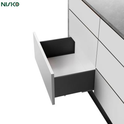 China Soft Close Metal Pull Out Drawer Sliding Tandem Box Kitchen Cabinet Solution for sale