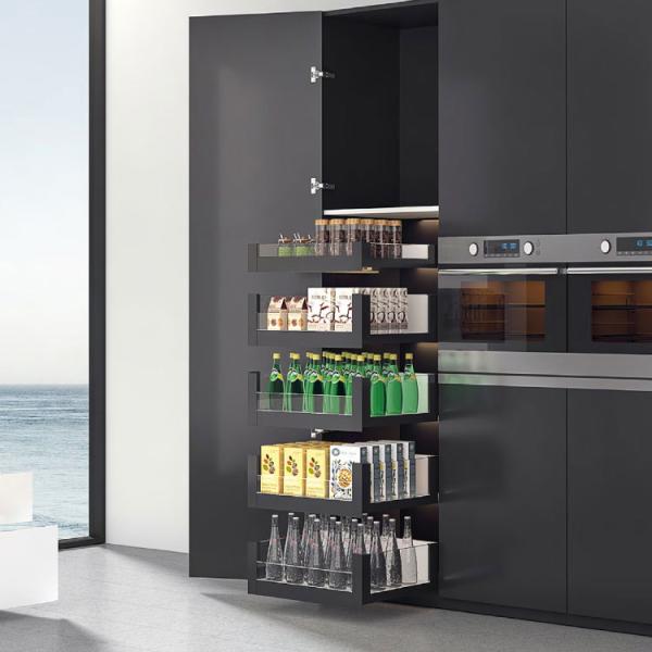 Quality 5 Tiers Inner Soft Closing Drawer Multifunctional Sliding Cabinet Baskets With for sale