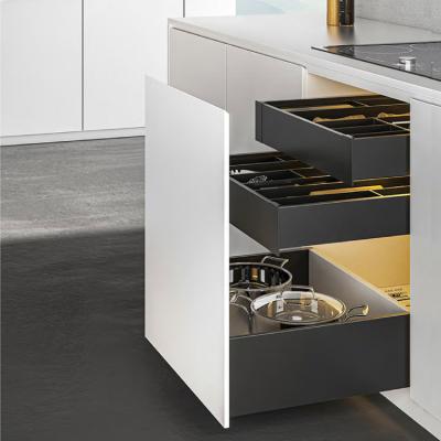 China 3 Tiers Multifunctional Sliding Cabinet Basket Kitchen Storage Organizer for sale