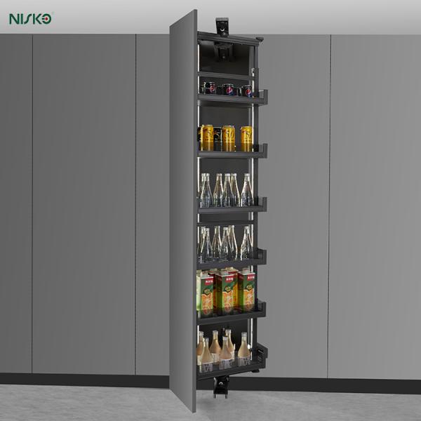 Quality 6 Shelf Pull Out Pantry Unit Kitchen Revolving Basket Soft-Close Cabinet Storage for sale