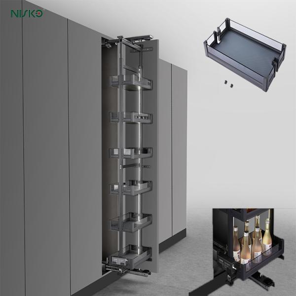 Quality 6 Shelf Pull Out Pantry Unit Kitchen Revolving Basket Soft-Close Cabinet Storage for sale