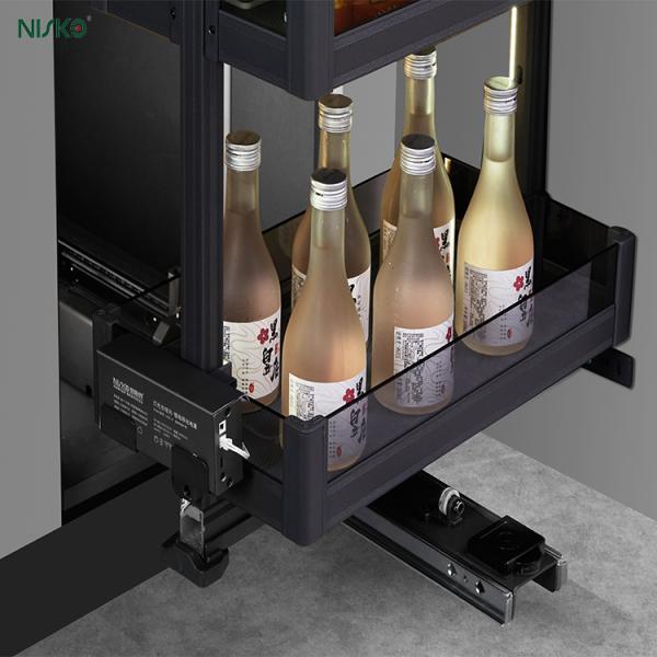 Quality 6 Shelf Pull Out Pantry Unit Kitchen Revolving Basket Soft-Close Cabinet Storage for sale