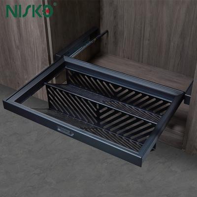 中国 ワードローブ隠し靴収納ラック ソフトクローズ付き 販売のため