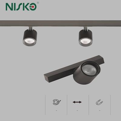 China Magnetic Track Lights Ceiling Wall Liear Light Spot Recessed LED Rail Lighting System for sale