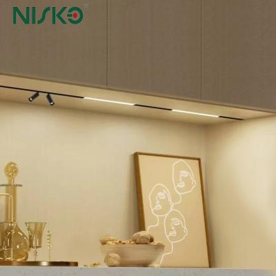 China Magnetic Track Lights Ceiling Wall Liear Light Spot Recessed LED Rail Lighting System for sale
