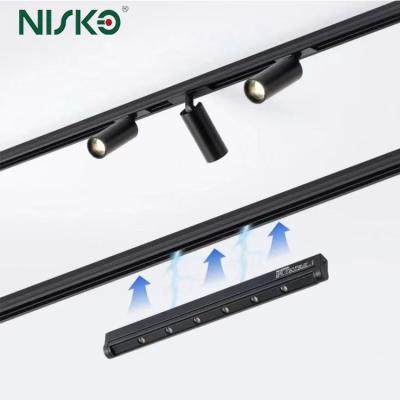 China Magnetic Track Lights Ceiling Wall Liear Light Spot Recessed LED Rail Lighting System for sale