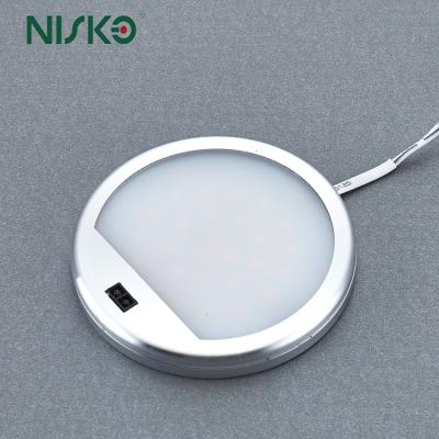 China DC 12V Dimmable Round Down Cabinet Lights 3W Motion Sensor Switch Ceiling Dome Lamp for sale
