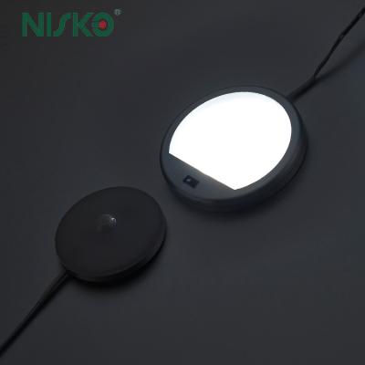 China DC 12V Dimmable Round Down Cabinet Lights 3W Motion Sensor Switch Ceiling Dome Lamp for sale