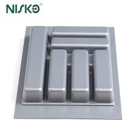 China Modular Cutlery Tray Flatware Organizer with Adjustable Compartments BPA-Free Plastic 40cm for sale
