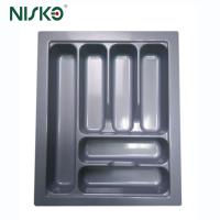 China BPA-Free Plastic Flatware Tray 8 Compartment Cutlery Drawer Insert Kitchen Storage for sale