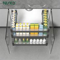 China Undermount Smart Sink Kitchen Cabinet Pull Out Basket 2 Layers - 524-824mm Width Options with 100% Extension Slides for sale
