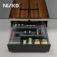 China Electronic Lift Pull Down Storage Rack with 220V Motorized System - 674mm to 974mm Width Options for Kitchen Cabinets for sale