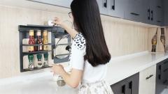 Kitchen Wall-mounted Seasoning Holder Organizer Shelf with I-pad set ,you can cook when video call