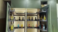 Kitchen organizer glass pantry pull out basket to storage your food, save time cabinet