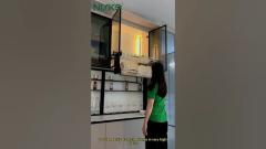 2 Tiers Pull Down Elevator Basket Wire Cabinet Basket Dishes Bowl Kitchen Solution