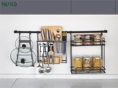 Kitchen Wall-mounted Seasoning Holder Organizer Shelf