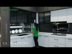 Pull Down Pantry Organizer Pot and Pan Rack Touch Automatic Lifting Basket