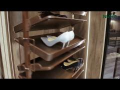 wardrobe rotating vertical cabinet shoes rack basket