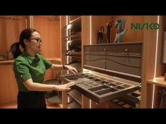 wardrobe rotating vertical cabinet shoes rack basket with led light