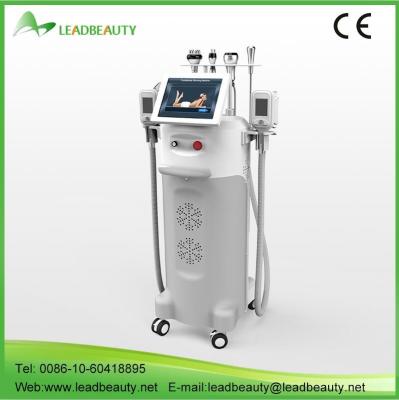 China 5 handles cavitation vacuum rf cryolipolysis fat freeze machine for sale