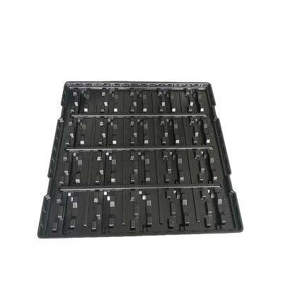 China Wholesale Custom Black Plastic Moulding Services Semi-Finished Products Sprouting Vacuum Forming Trays Fabrication for sale