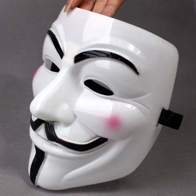 China Customised Halloween Masquerade Scary Ghost Face V Vendetta Full Face Male Mask Plastic Processing Service Including Cutting for sale