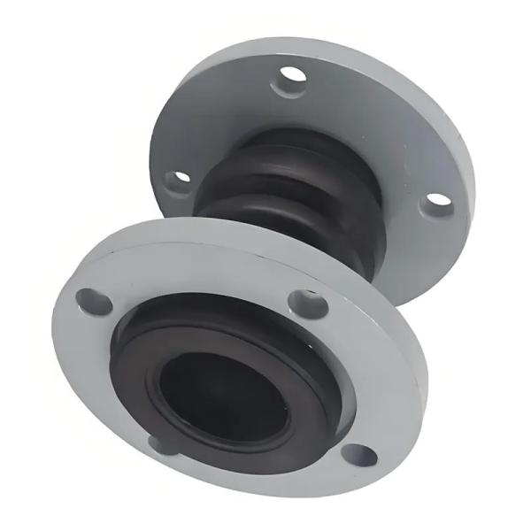 Quality Dn150 Double Sphere Expansion Joint Stainless Steel Flanged Rubber Bellows for sale
