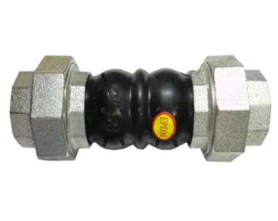 China Union Custom Rubber Expansion Joint Screw Threaded Coupling SS304 DN15-DN80 for sale