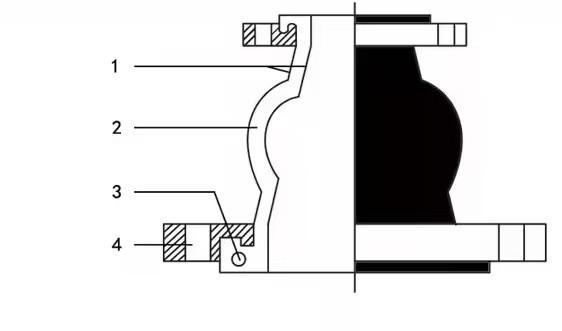 SS304 Flange Rubber Expansion Joint diagram