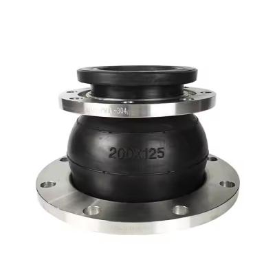China SS304 Flange Rubber Expansion Joint DN200 PN16 Pipe Compensator for sale