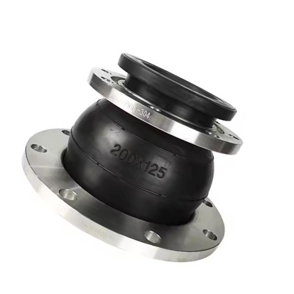 Quality SS304 Flange Rubber Expansion Joint DN200 PN16 Pipe Compensator for sale