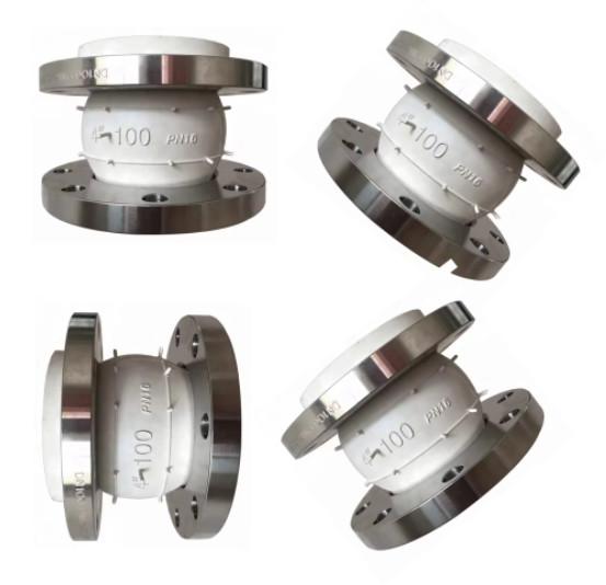 Side view of rubber expansion joint