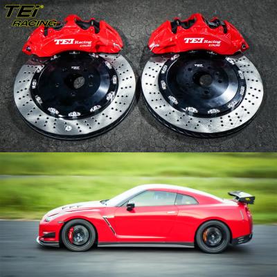 Cina Kit freno frontale grande 6 Calibro a pistoni con rotore 405x34mm BBK sistema di freno automatico per Nissan GTR 20 pollici cerchio auto in vendita