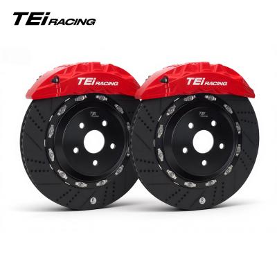 China TEI P60EV Big Brake Kit 6 Pot Auto Brake Calipers 18-inch Disc BBK for VW Golf MK6 MK7 MK7.5 MK8 GRI R for sale